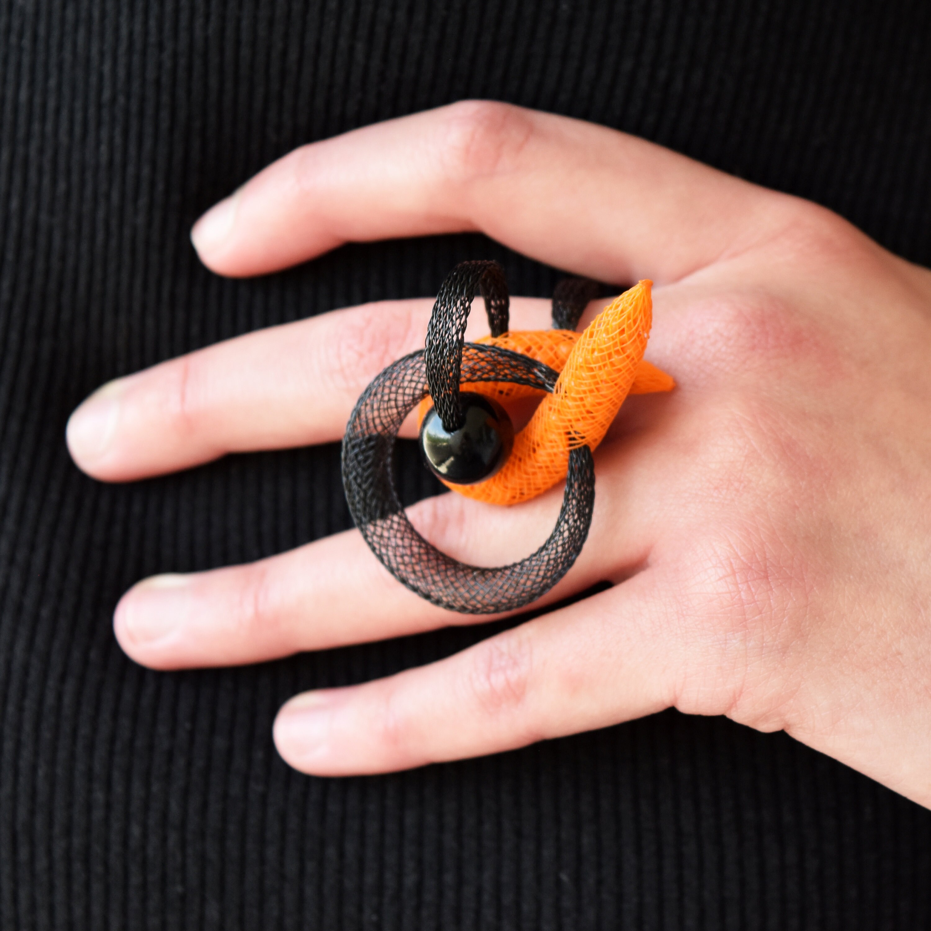 Fascinator Ring, Statement Ring, Art Ring, Fashion Ring, Contemporary ...