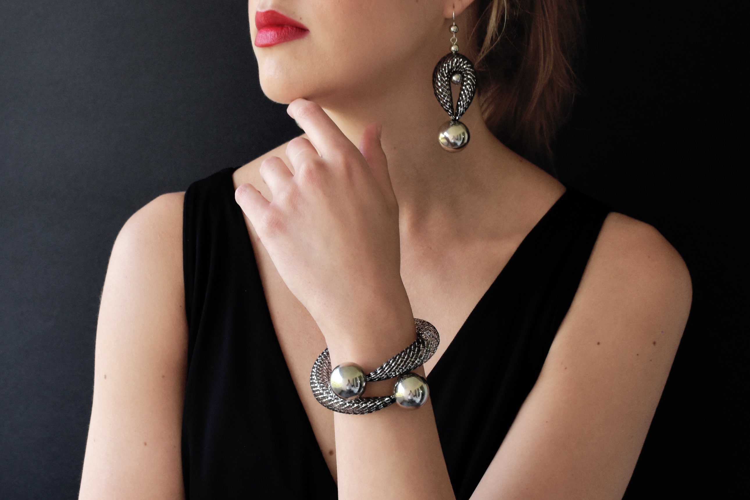 Silver Cuff Bracelet Contemporary Bracelet Stylish Bracelet - Etsy