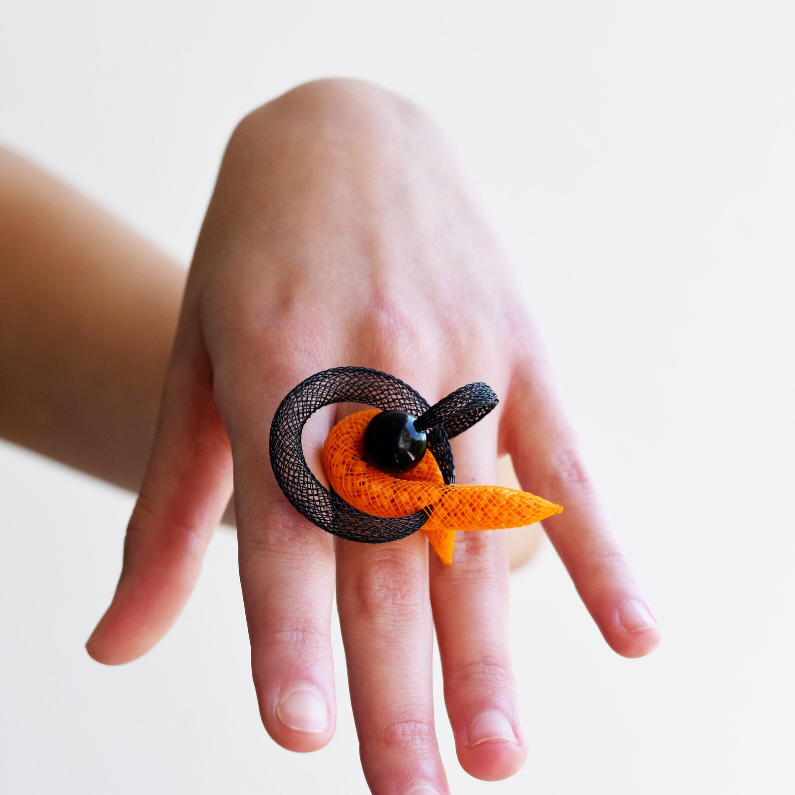 Fascinator Ring, Statement Ring, Art Ring, Fashion Ring, Contemporary ...