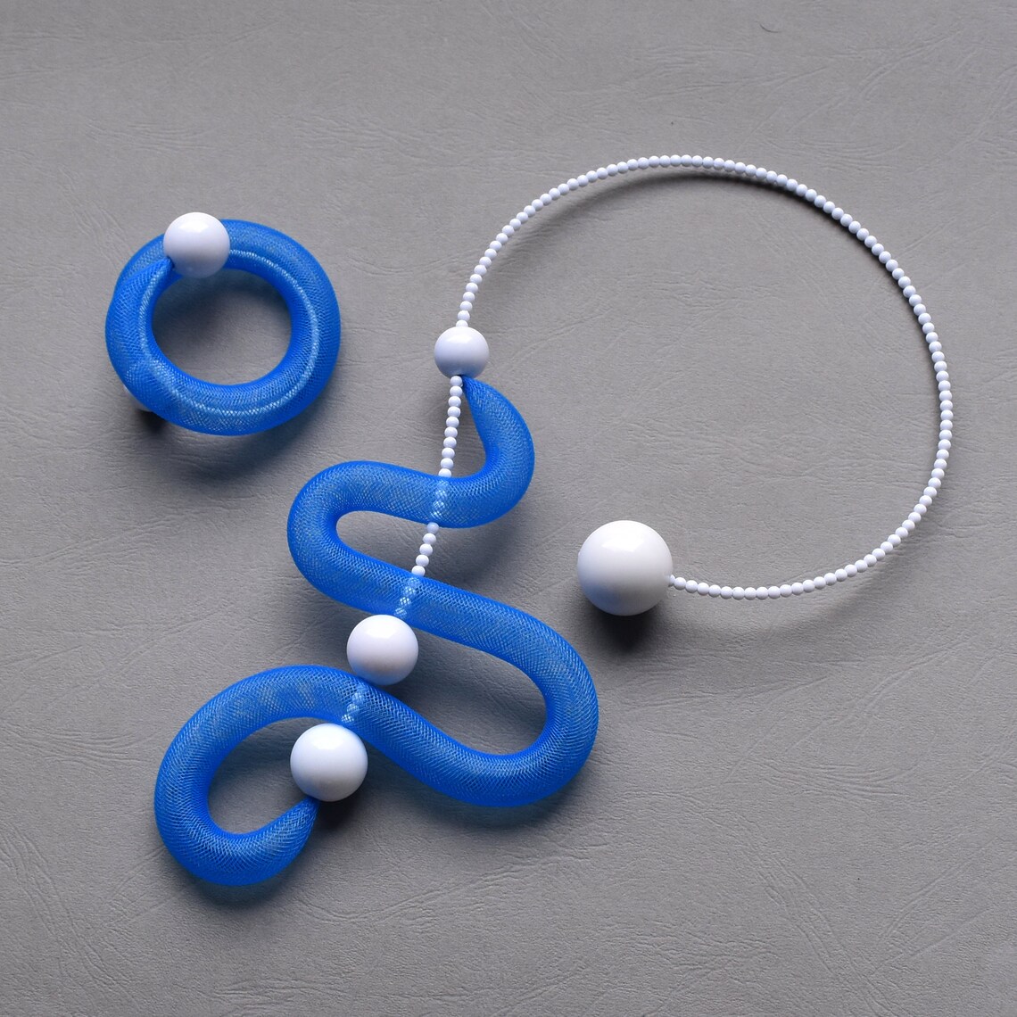 Azure Shades Open Necklace, Unusual Bohemian Necklace, Contemporary ...