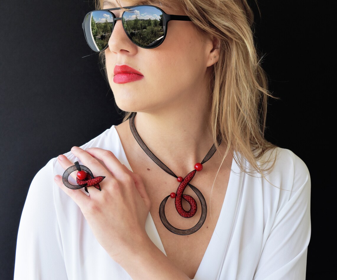 Fascinator Ring, Statement Ring, Art Ring, Fashion Ring, Contemporary ...