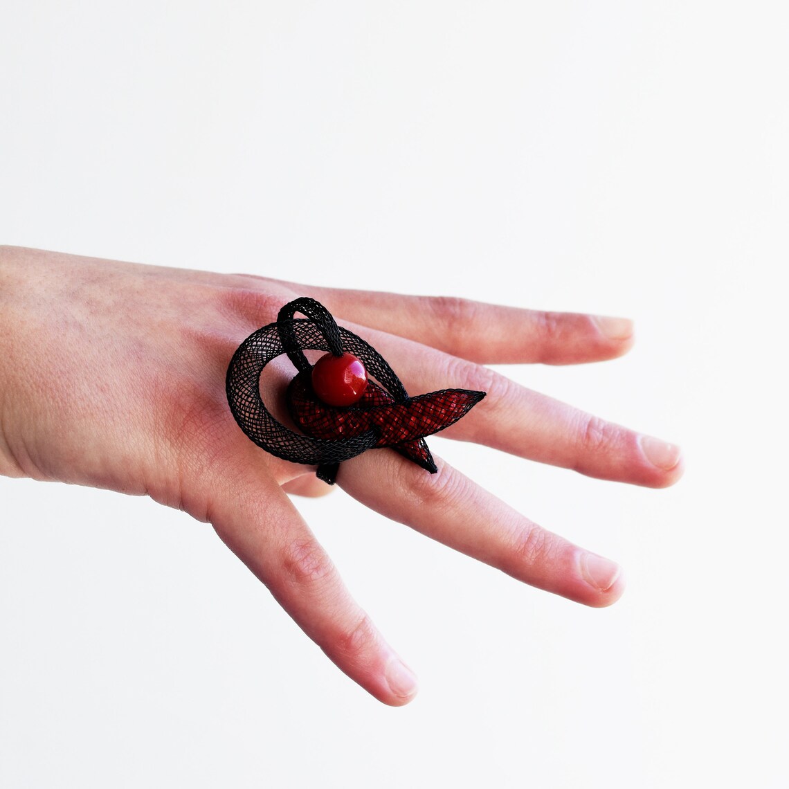 Fascinator Ring, Statement Ring, Art Ring, Fashion Ring, Contemporary ...