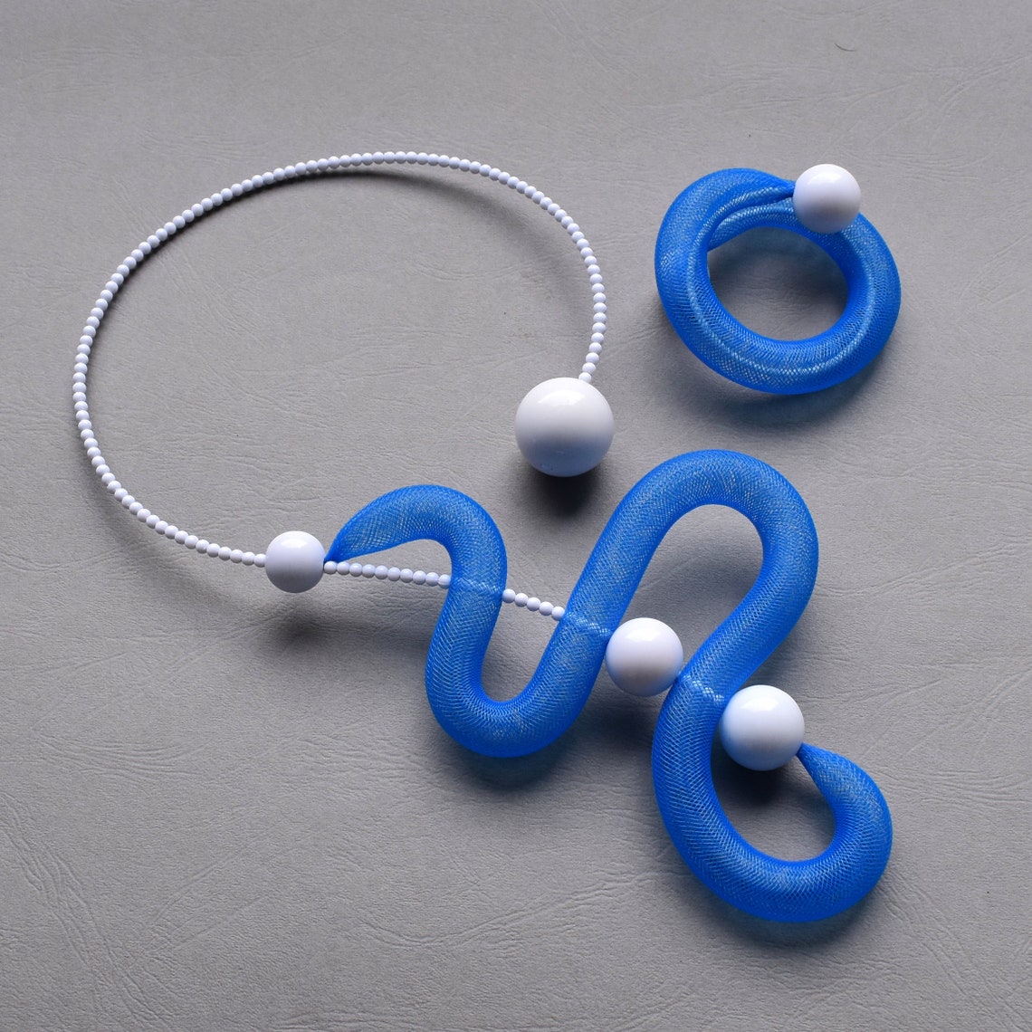 Azure Shades Open Necklace, Unusual Bohemian Necklace, Contemporary ...