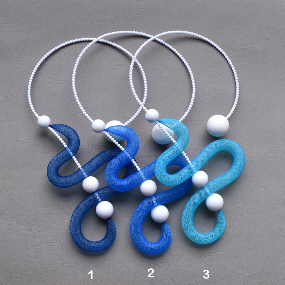 Azure Shades Open Necklace, Unusual Bohemian Necklace, Contemporary ...