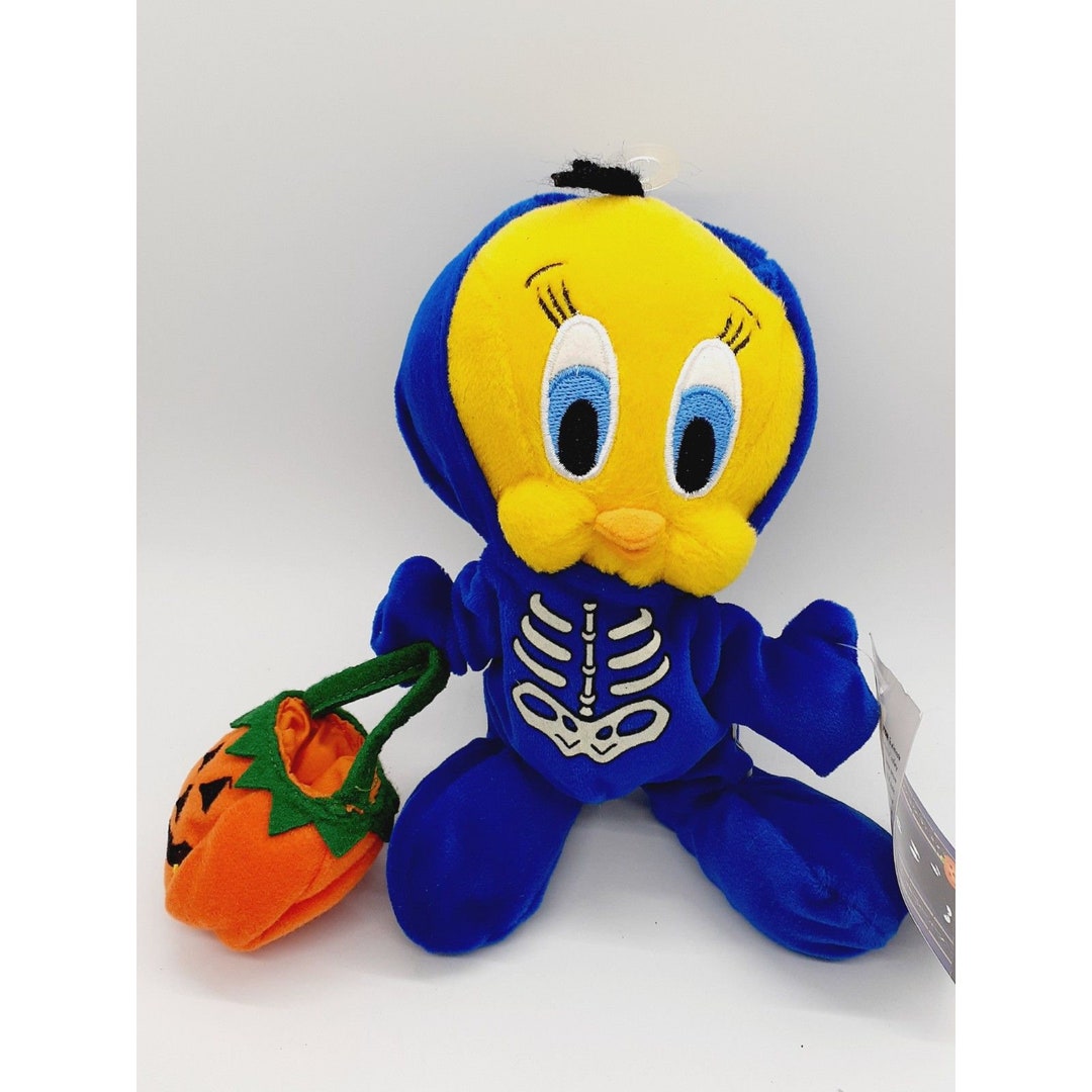 Warner Bros. Tweety Skeleton Halloween Bean Bag - NEW With Tags 1999 - Etsy
