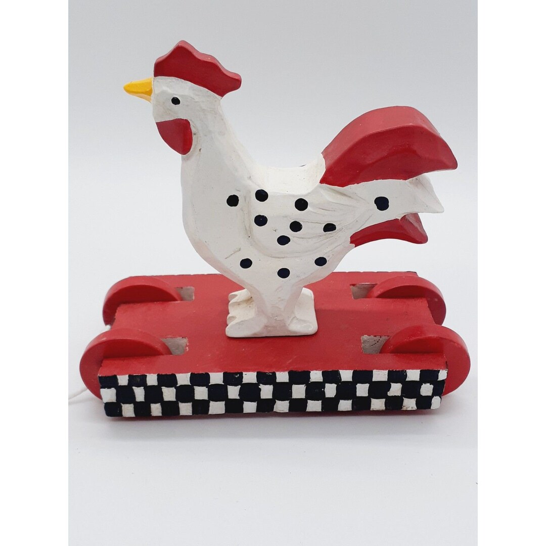 Westland Rooster Musical Kitchen Pull Toy Style Decoration - Vintage ...
