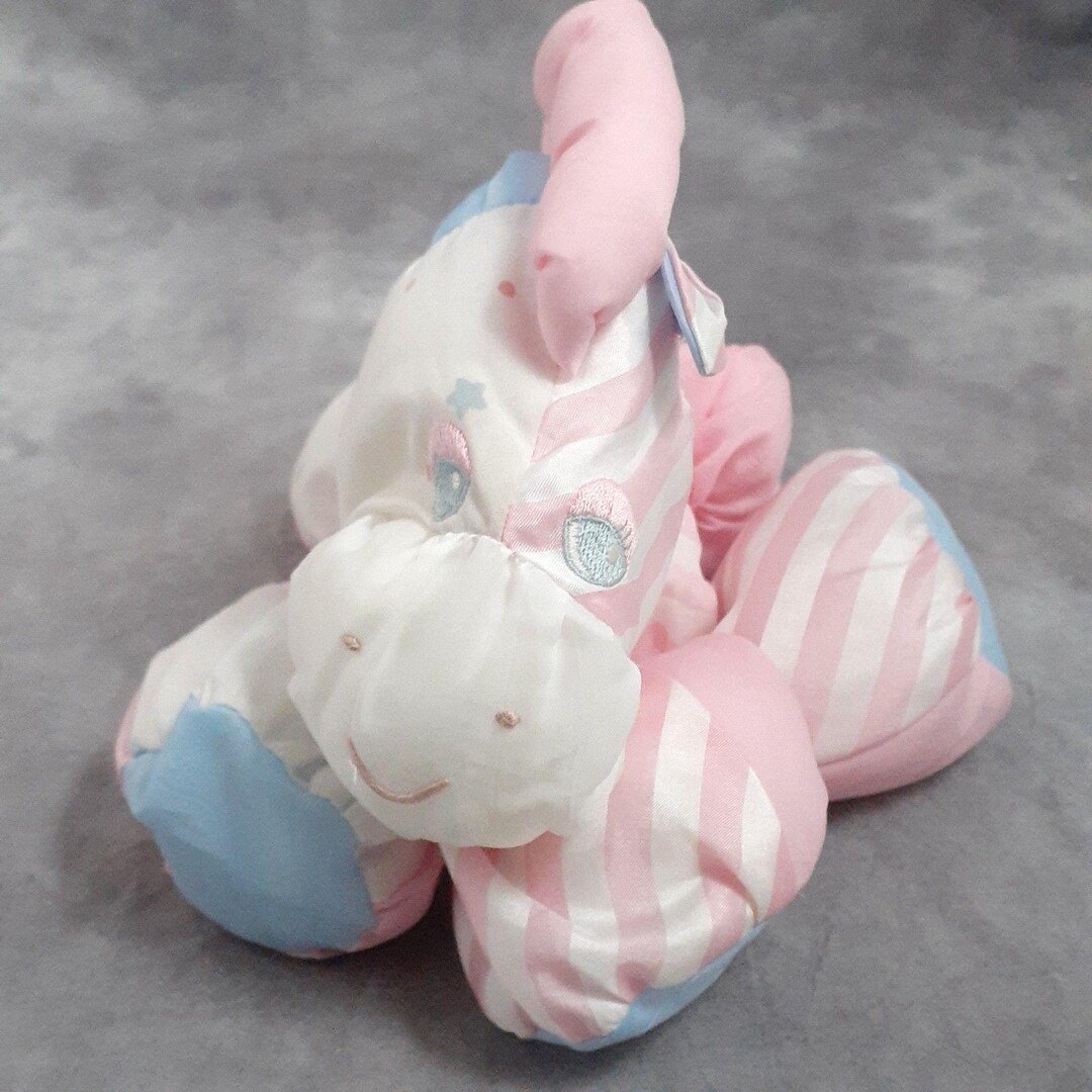 Fisher Price 1991 Pink Striped Zebra Pony #1379 1381 Puffalump Plush ...