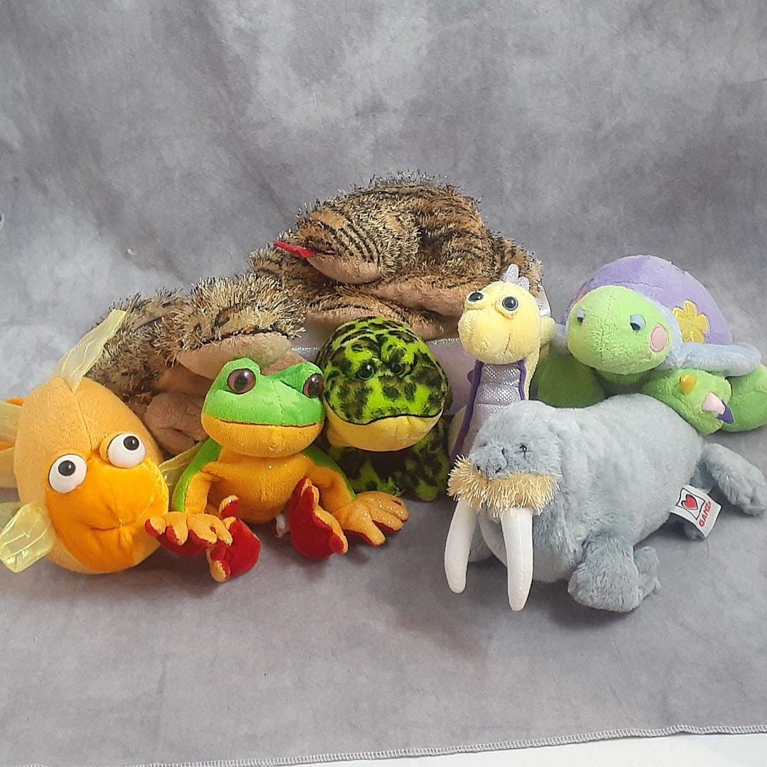 Webkinz Ganz Reptile & Water Animals Plush - Snake, Leopard Lizard ...