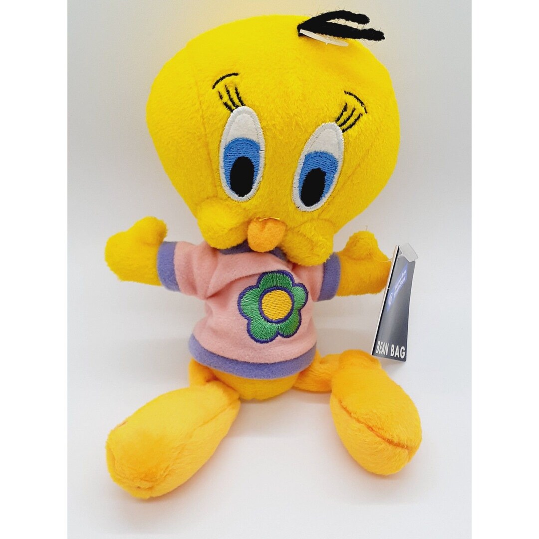 Warner Bros. Tweety Flower Shirt Beanie Bean Bag - NEW With Tags 1998 ...