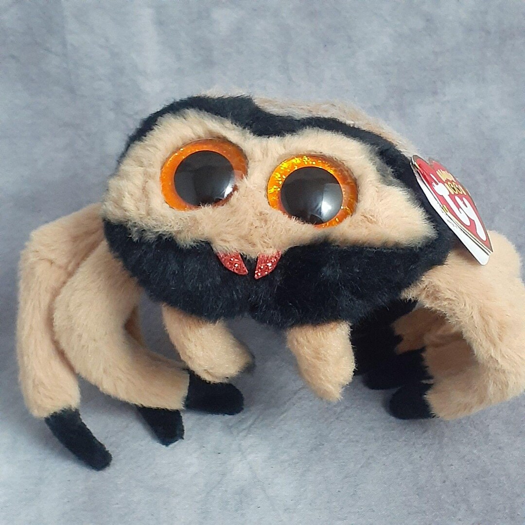 TY "godfrey" the Tan & Black Furry Spider Beanie Boo Baby - (6 Inches ...