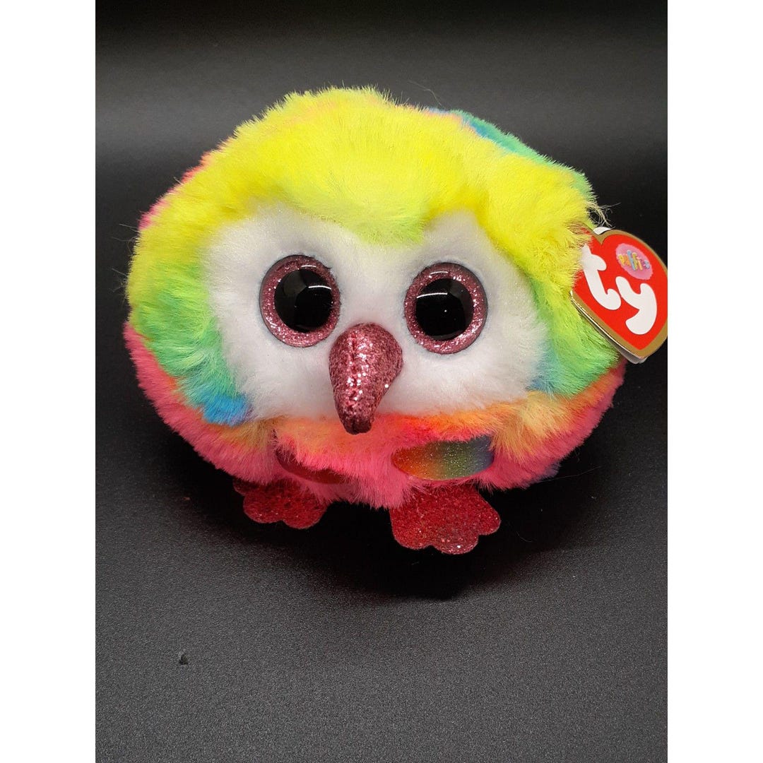 TY Puffies OWEN the Rainbow Owl - NEW With Tags - 3 Inches - Etsy