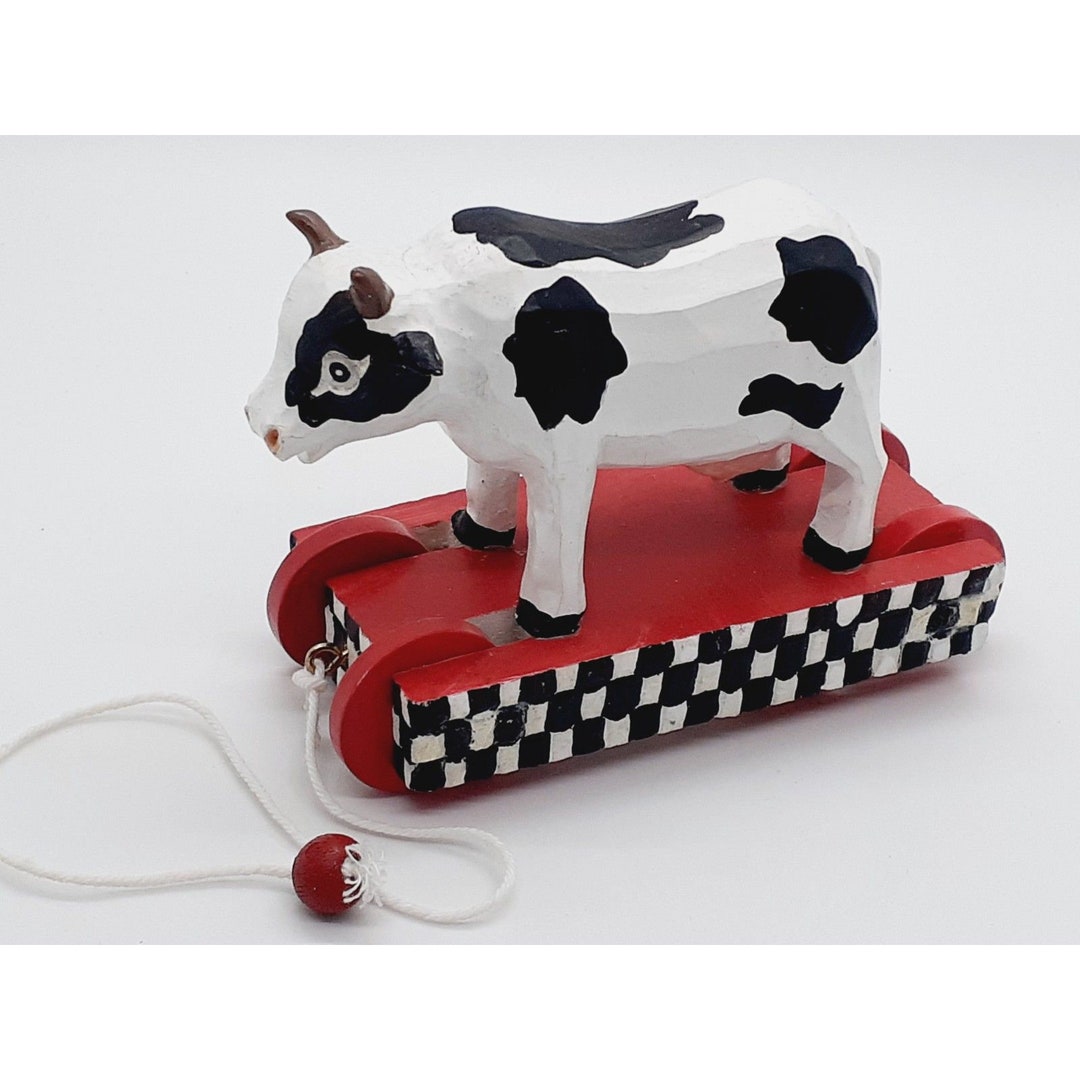 Westland Cow Musical Kitchen Pull Toy Style Decoration - Vintage 1990's ...