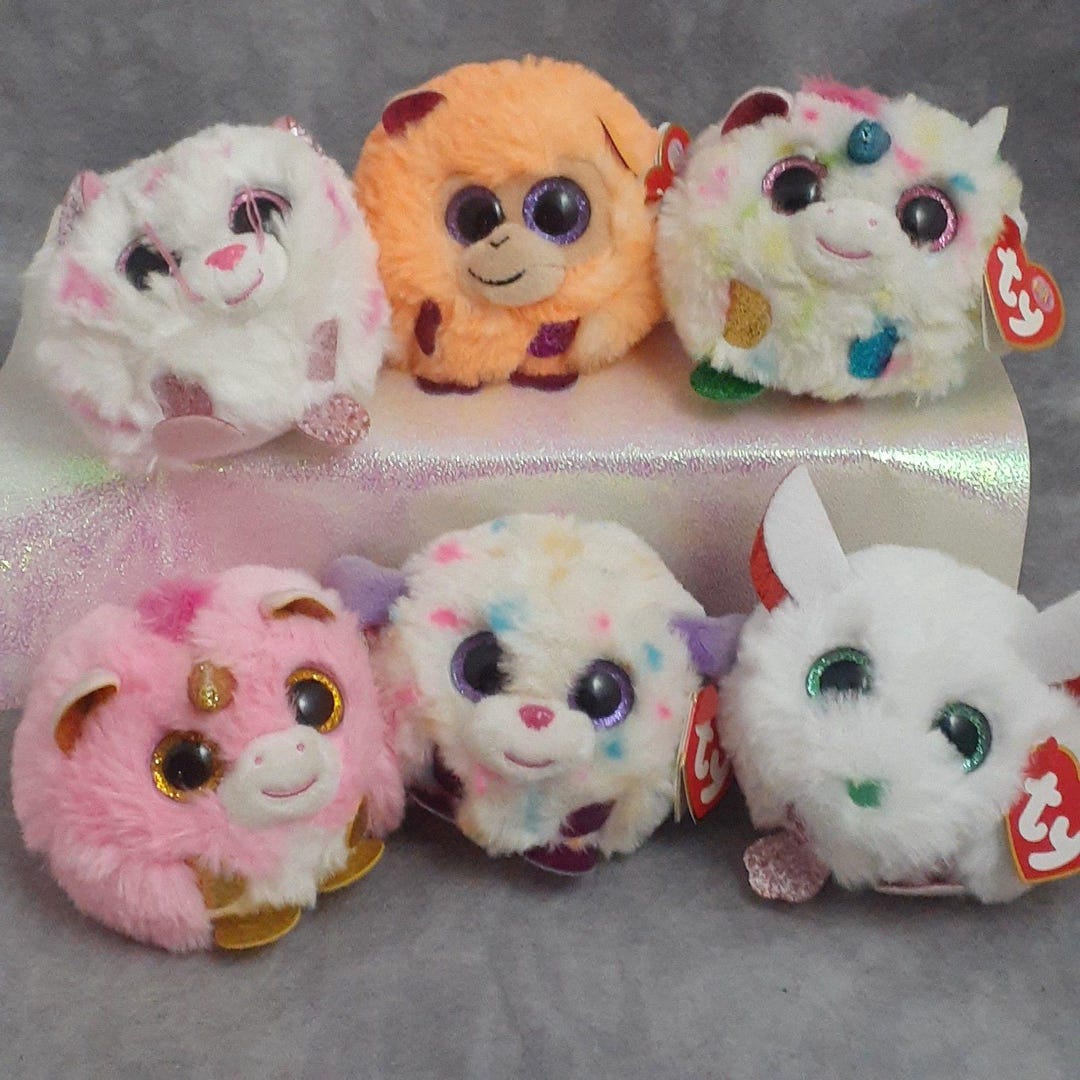 TY Puffies Collection - Tabor, Munchkin, Harmonie, Fantasia, Coconut ...