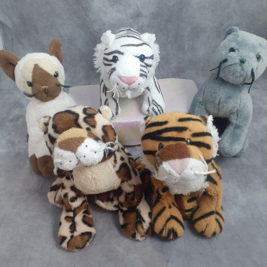 Ganz Webkinz Cats, Siamese, Charcoal Cat, White Tiger, Bengal Tiger ...