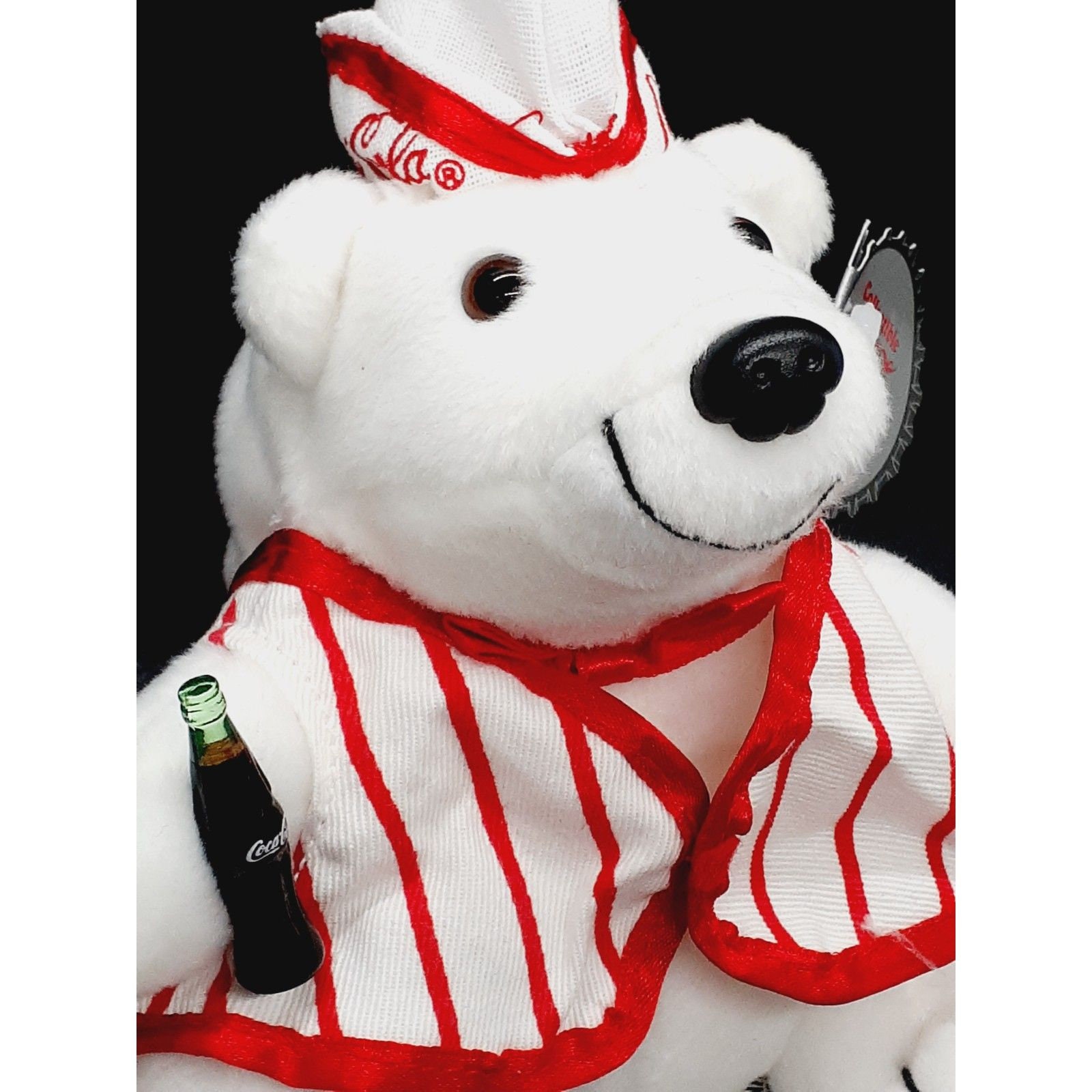 Coca Cola Plush polar Bear Soda Fountain Outfit Bean Bag Style 0171 New ...