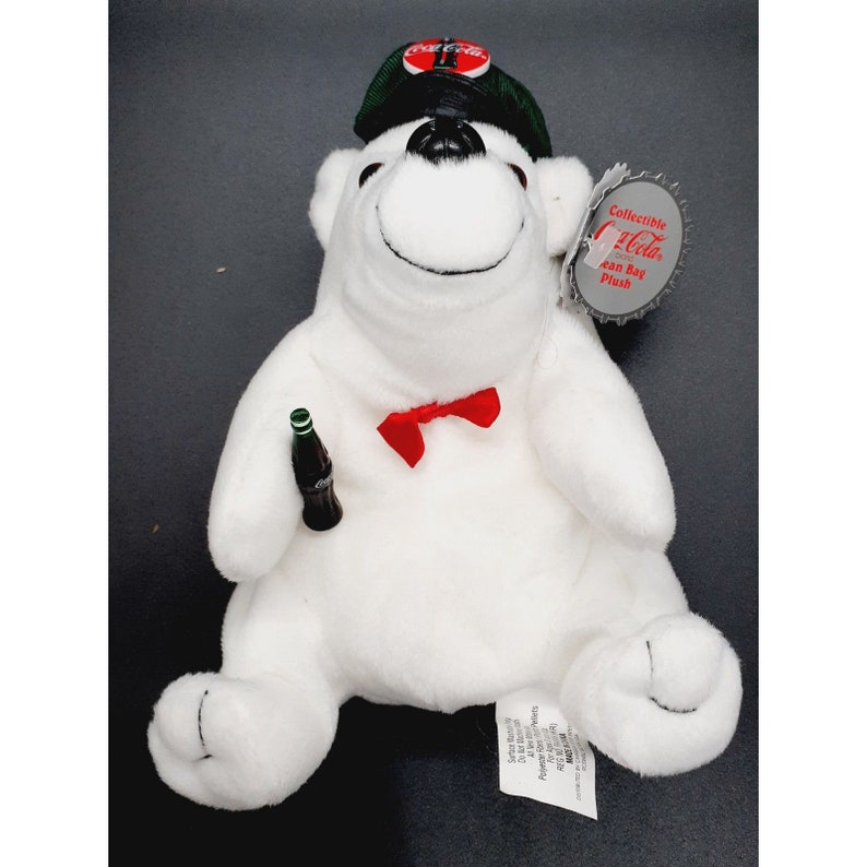 Coca Cola Plush "polar Bear in Driver's Cap/bow Tie Bean Bag-style 0140 ...