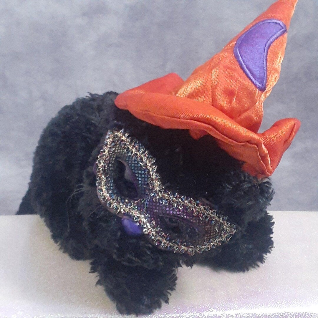 Dan Dee Halloween Collection Black Cat Witch Wearing Mask Plush Toy ...