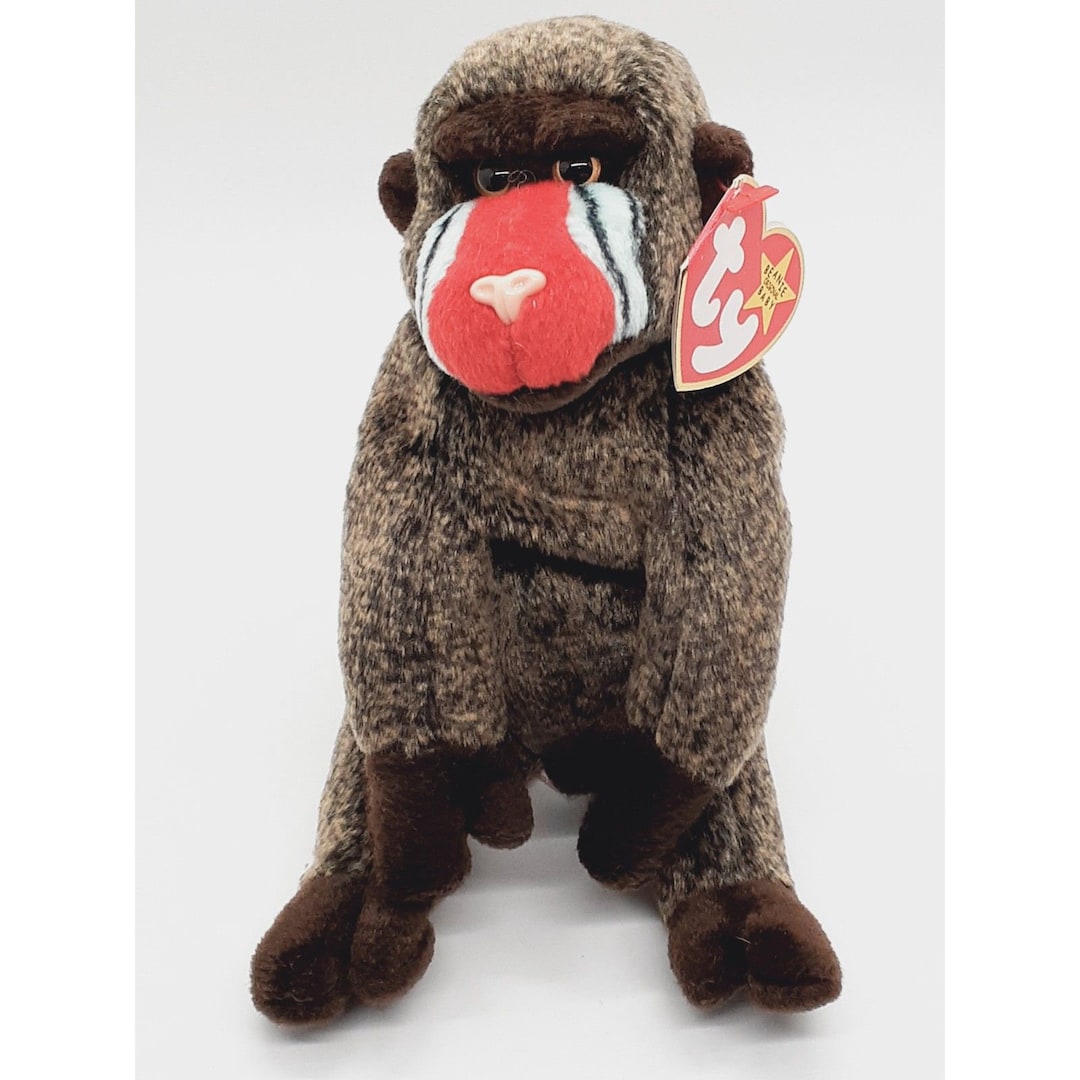 TY Cheeks the Baboon Beanie Baby - NEW With Tags - Retired 12/23/99 - Etsy