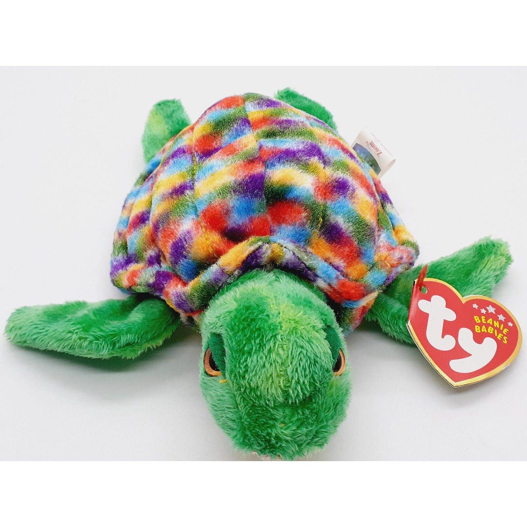 TY Zoom the Colorful Turtle Tortoise Beanie Baby NEW With Tags Retired ...