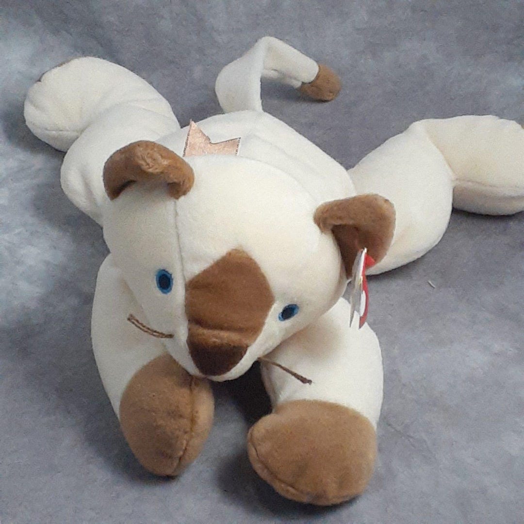TY Pillow Pals Collection MEOW the Siamese Cat - 14" Introduced in 1996 ...