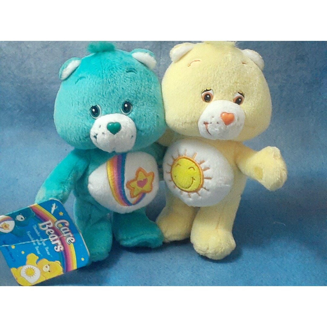 2004 Care Bear Cuddle Pairs "thanks A Lot Bear" & "funshine Bear" Plush ...