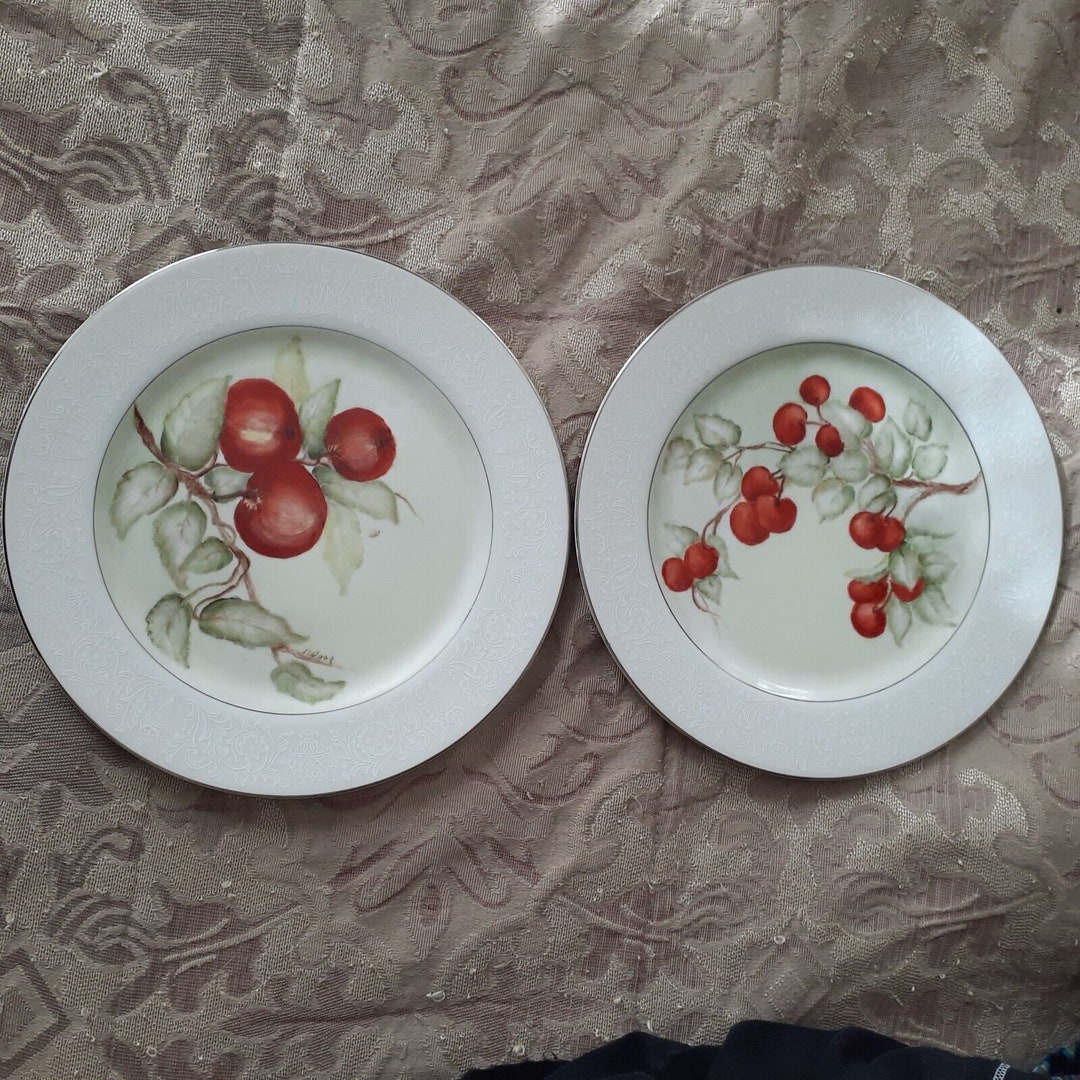 Set of 2 Crown Victoria Fine China Lovelace Fruit Plates - Made in ...