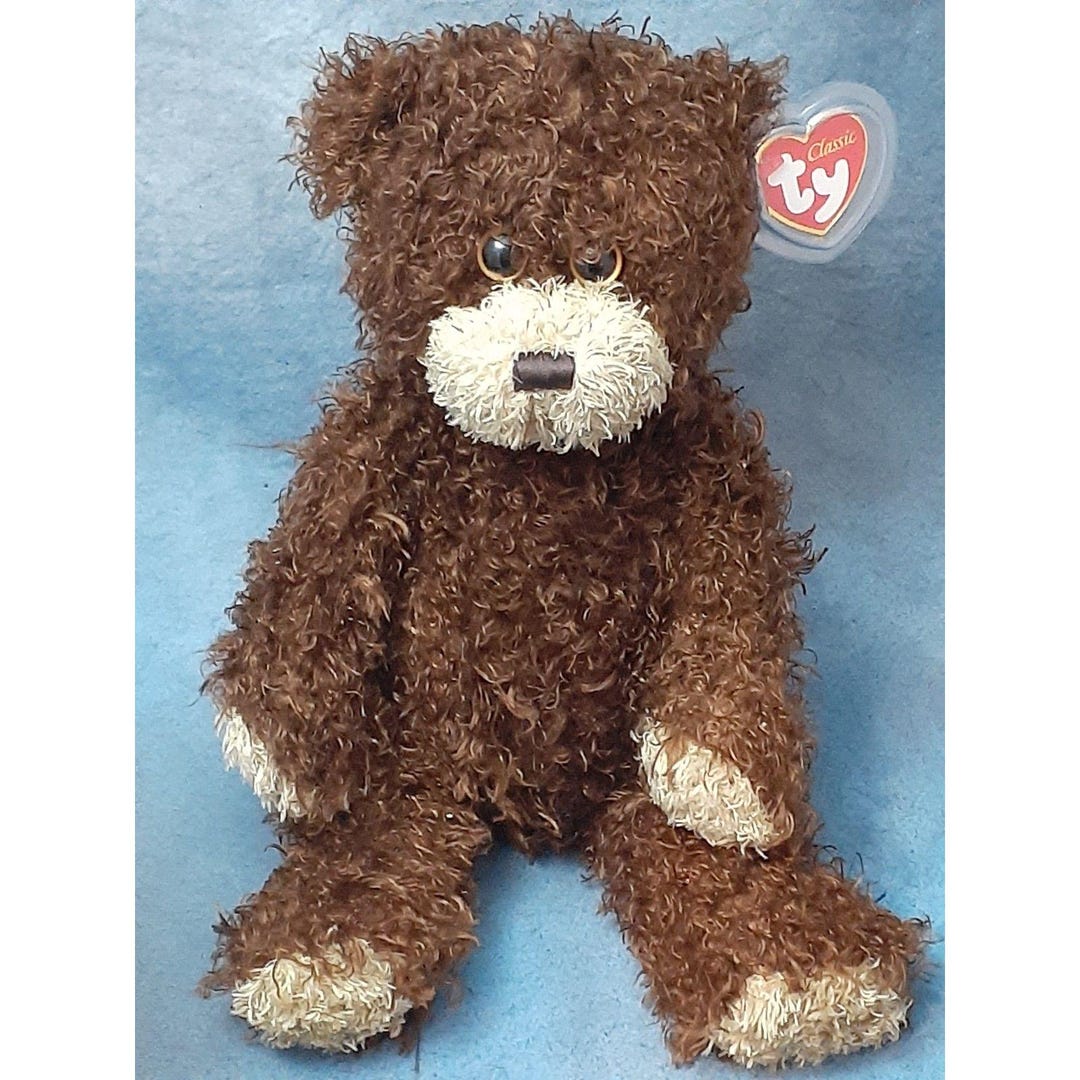 TY Classic Collection SHAGGY the Brown Curly Teddy Bear - (13 Inches ...