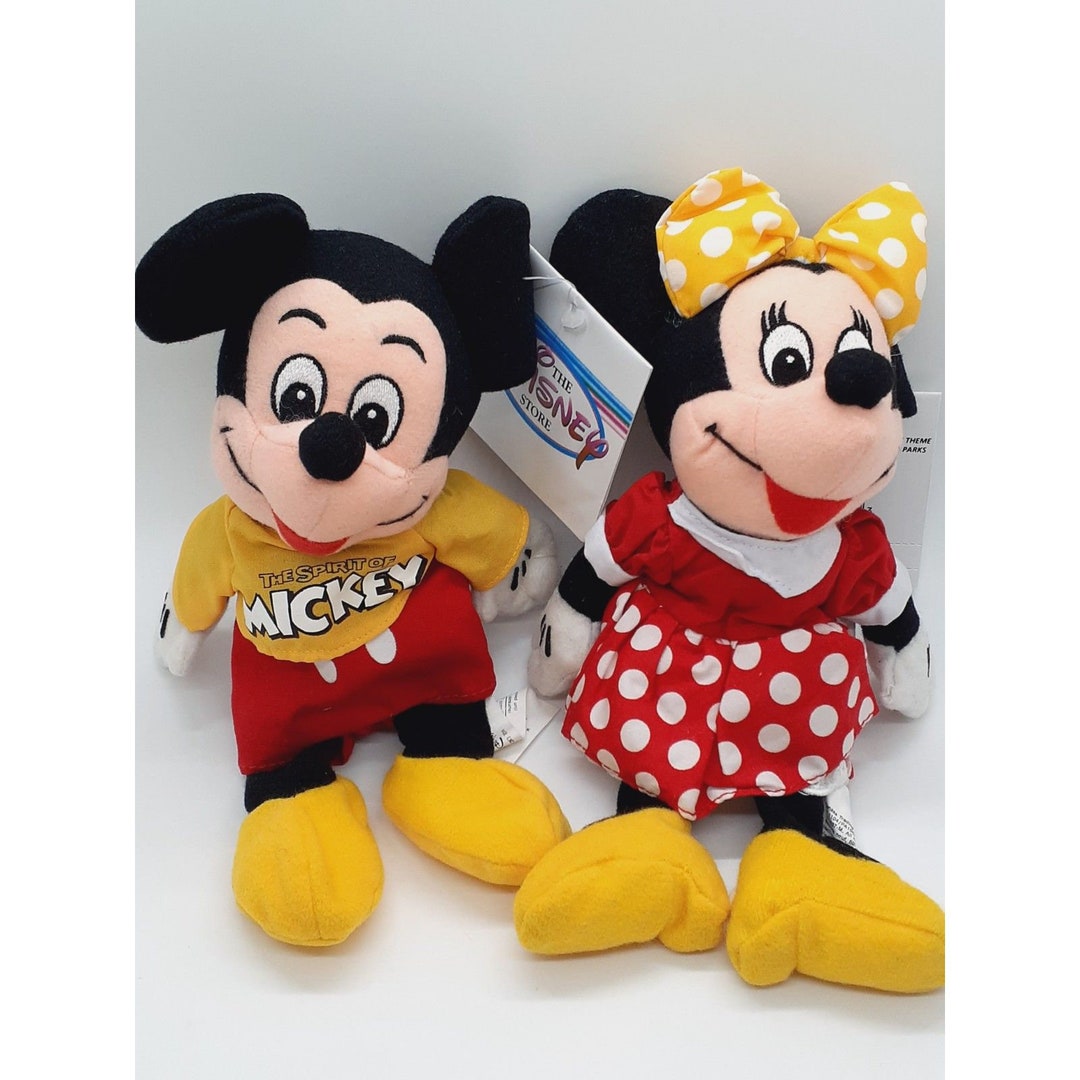 DISNEY Spirit of Mickey & Minnie 8" Bean Bag Beanie Baby - NEW With ...
