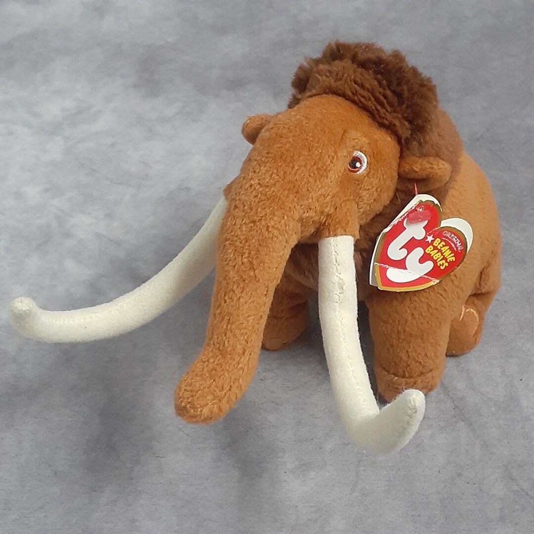 TY Ice Age "manny" the Wooly Mammoth Beanie Baby (8.5 Inches) Non-mint ...