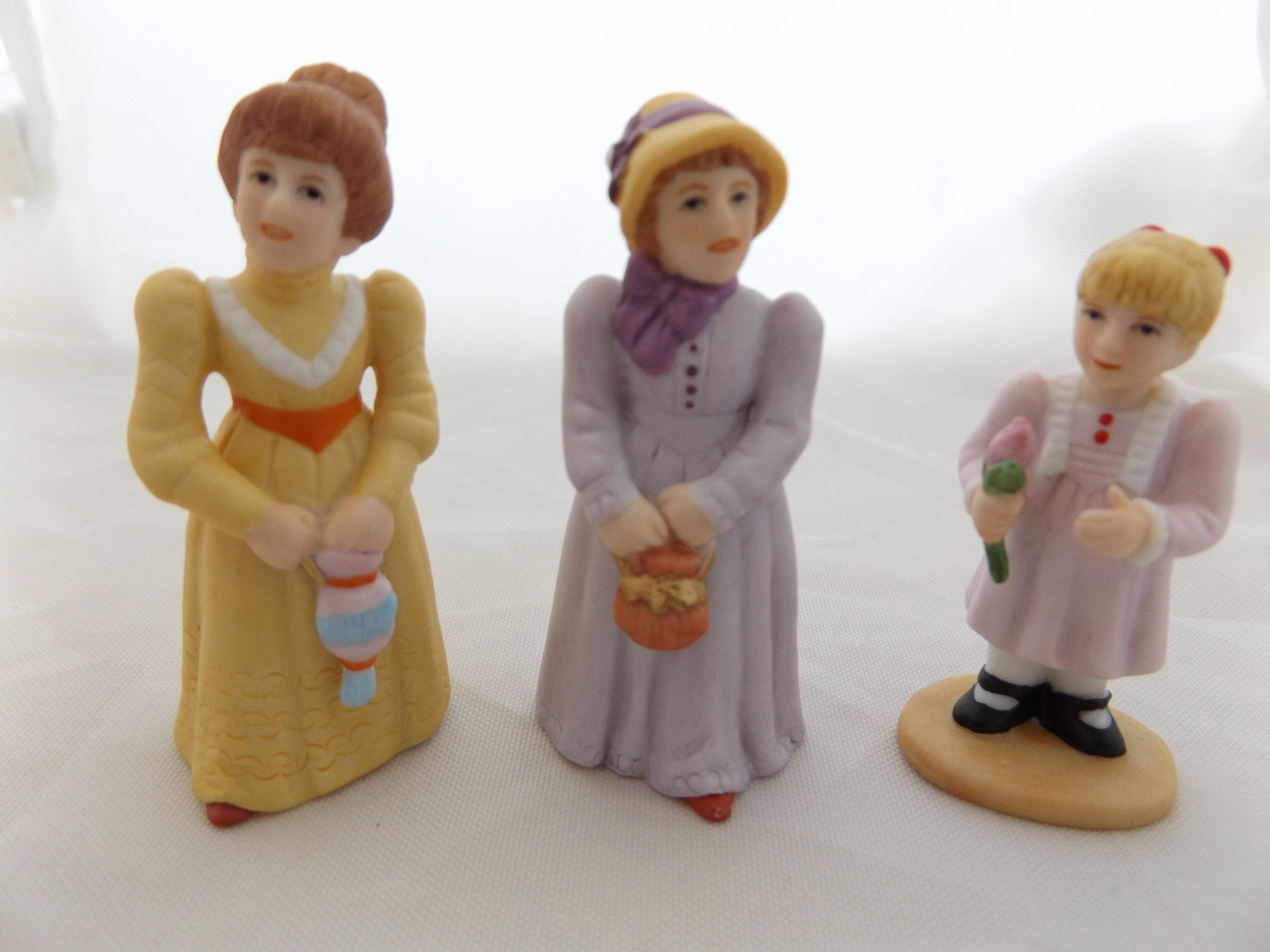 1998 Lefton Colonial Village Collection Figurine Set of 3 Girls ...