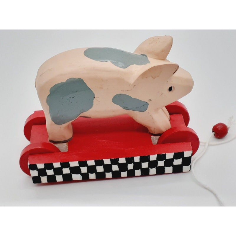 Pig Pull Toy - Etsy