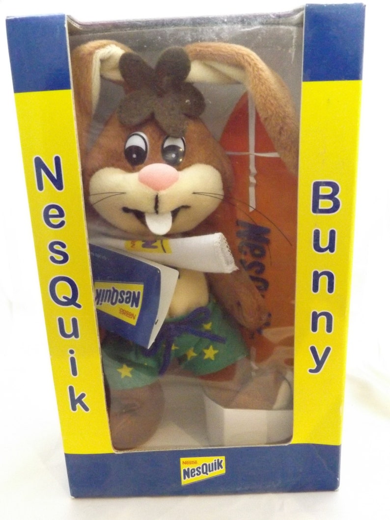 Nestle Nesquik Plush Bunny With Surfboard and Towel 1999 Ram ...