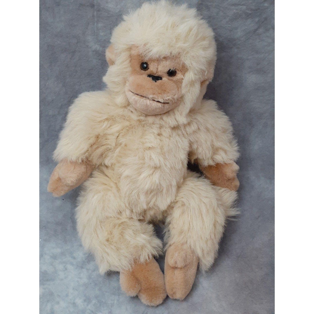 Russ & Berrie MUNGO the Tan Fluffy Monkey Gorilla Ape Chimpanzee Plush ...