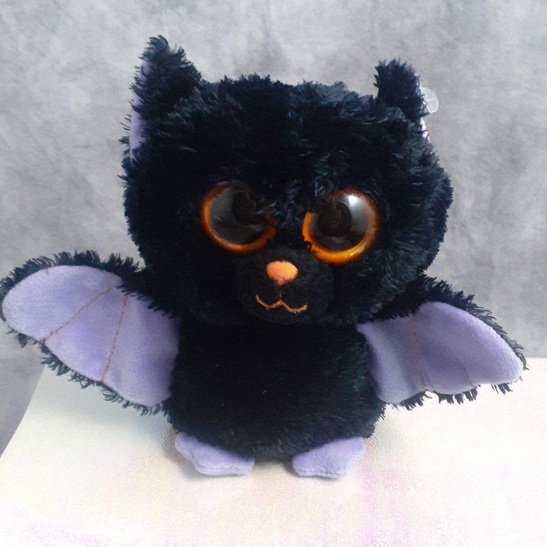 TY "swoops" the Black & Purple Halloween Bat Beanie Boo Baby - SOLID ...