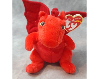 Ty Beanie Babies - Y Ddraig Goch (red Dragon) - UK and Welsh Exclusive ...