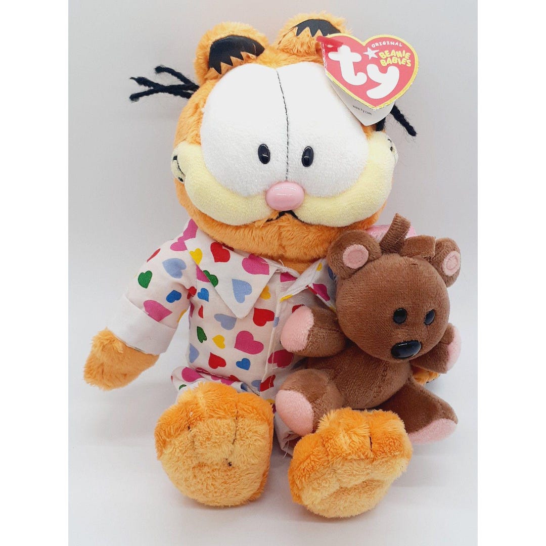 TY Goodnight Garfield With Pookie Beanie Baby - 9" Tall NEW W/tags ...