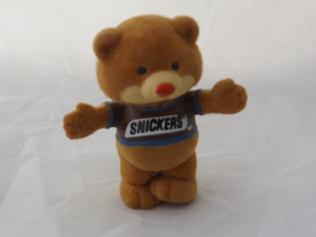 Snickers and M&ms Flocked Bear With Arms Open Chocolate Chums Figurine ...