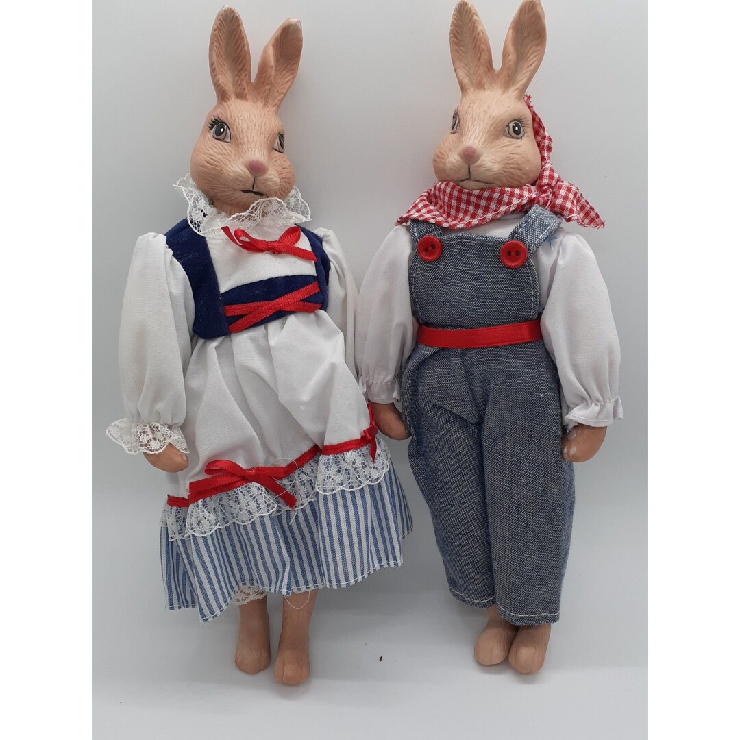 Country Barnyard Bunnies Betsy and Billy- Baxter & Smythe Mail Order ...