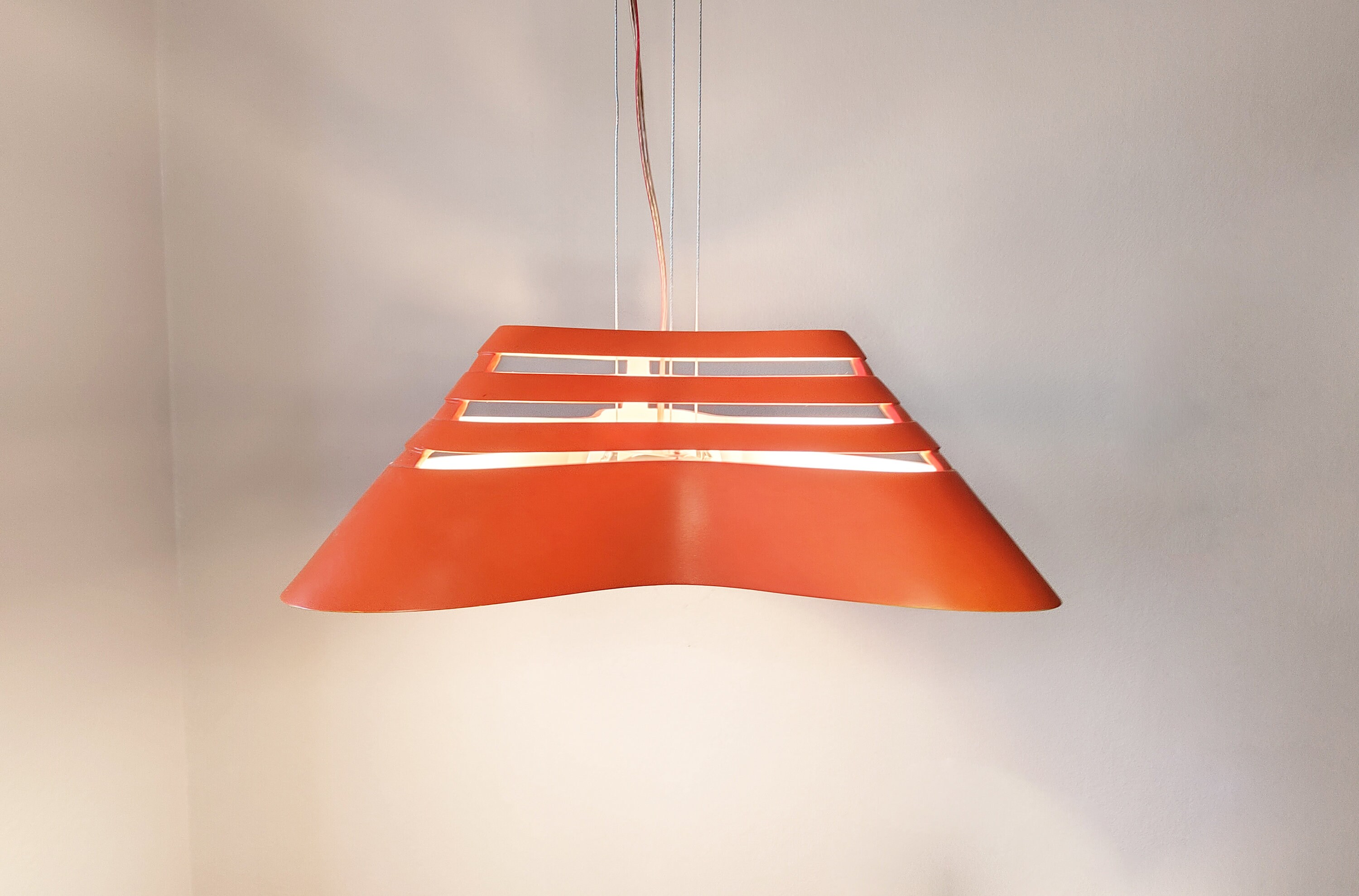 Large Orange Pendant Light, Space Age Lighting, Pop Art - Etsy
