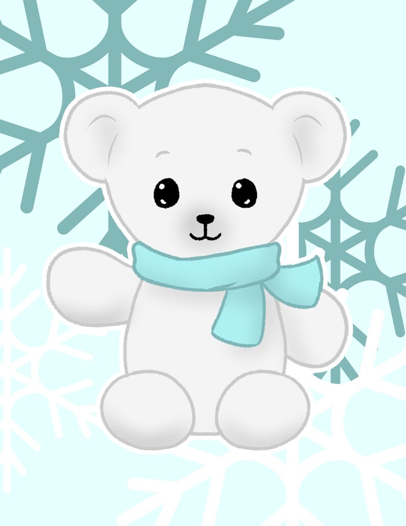 Polar Bear Printable Poster - Etsy