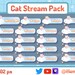 Animated Star Cat Cloud Twitch Overlays and Scenes Stream Starting, Be ...