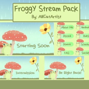 Animated Froggy Twitch Package Green Panels Overlay - Etsy