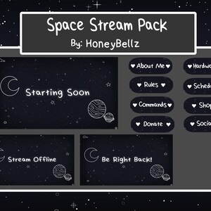 Animated Space Twitch Package Yellow Panels Overlay Youtube - Etsy