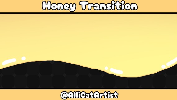 Animated Stinger Transition Honey Liquid Yellow | Etsy