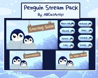 Twitch Penguin Overlay - Etsy