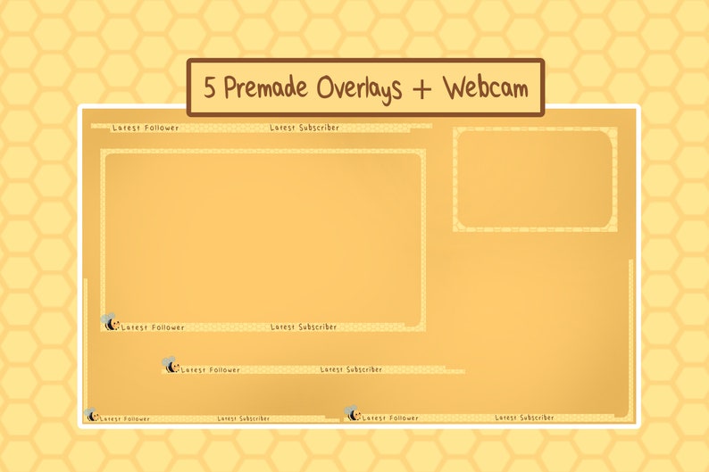 Animated Bee Twitch Package Yellow Panels Overlay | Etsy