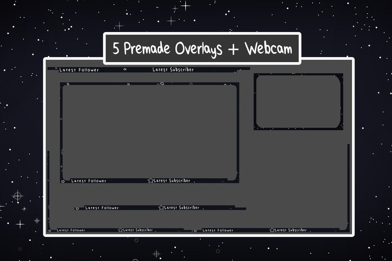 Animated Space Twitch Package Yellow Panels Overlay Youtube - Etsy