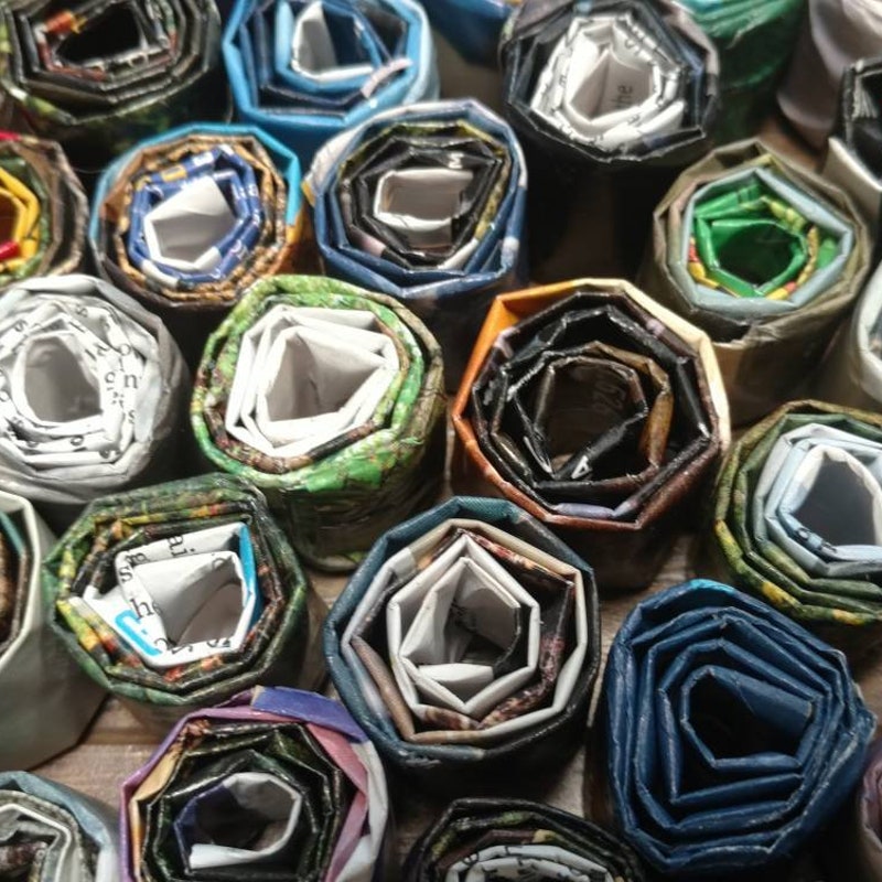 Rolled Magazine Art - Etsy