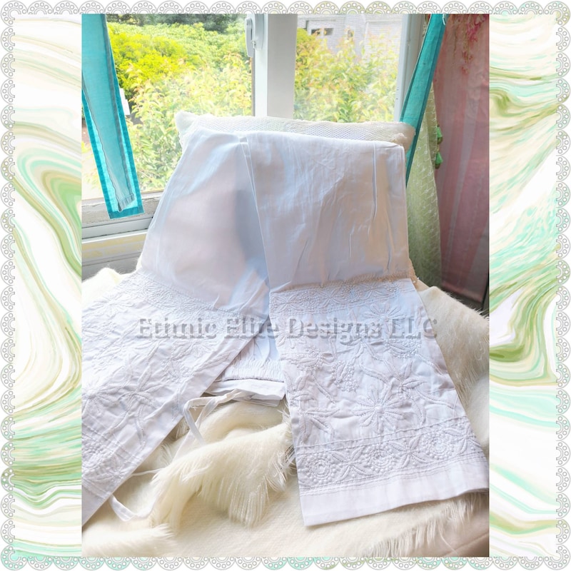 Womens White Eyelet Pants - Etsy