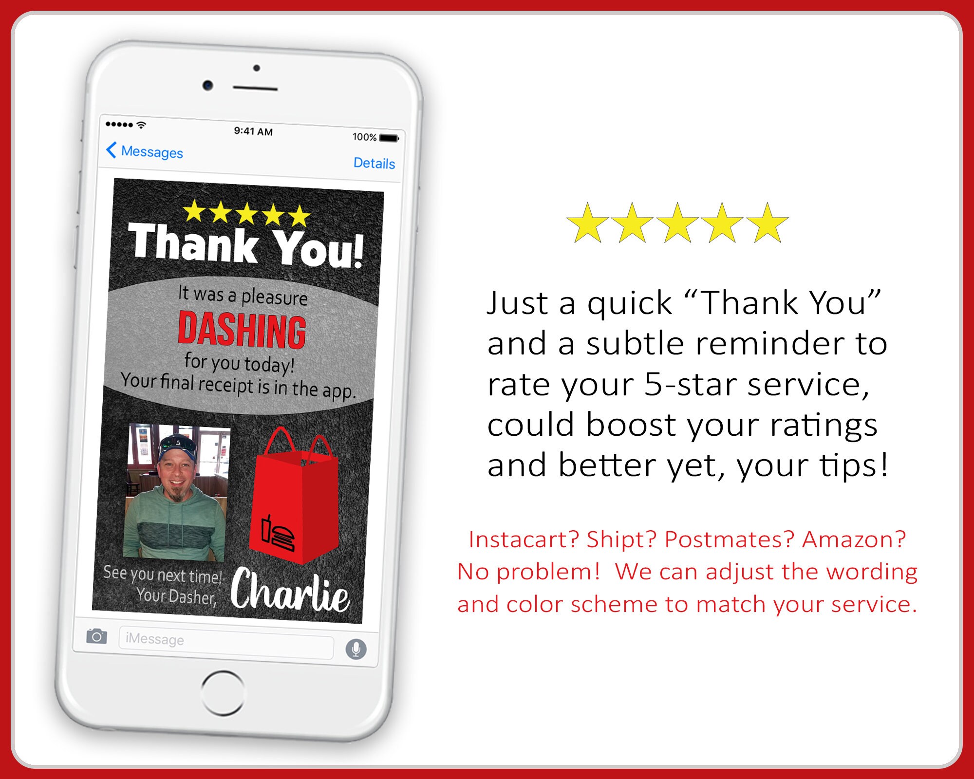 Shipt Thank You Message - Delivery - Shipt, Instacart, Postmates, Door ...